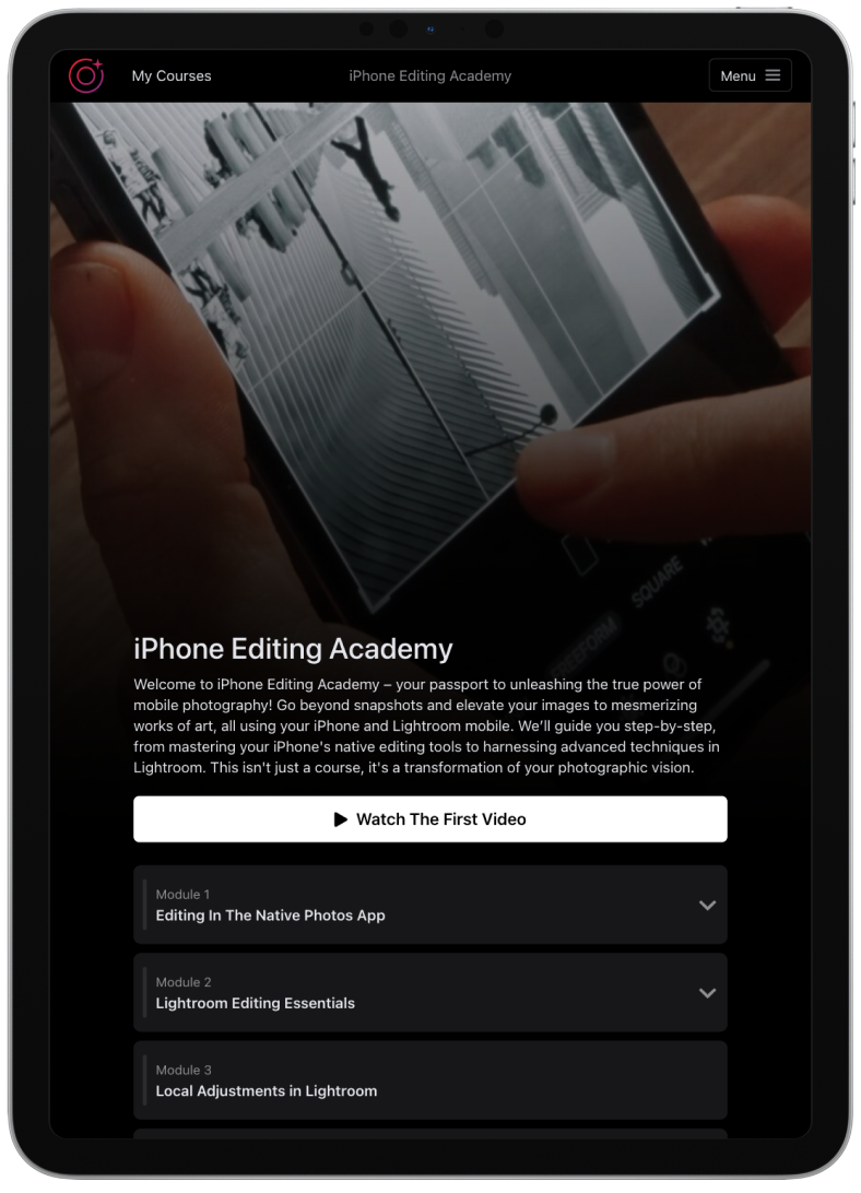 iPhone Editing Academy | Learn iPhone Photo Editing Apps