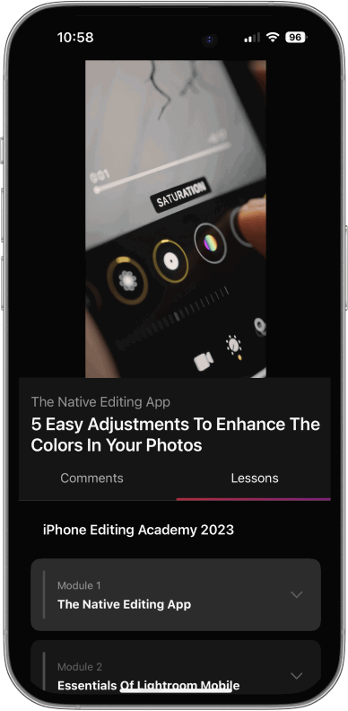 iPhone Editing Academy | Learn iPhone Photo Editing Apps