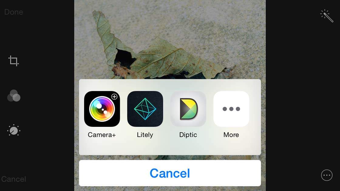 Third-Party Editing Tools In The iOS 8 Native Photos App