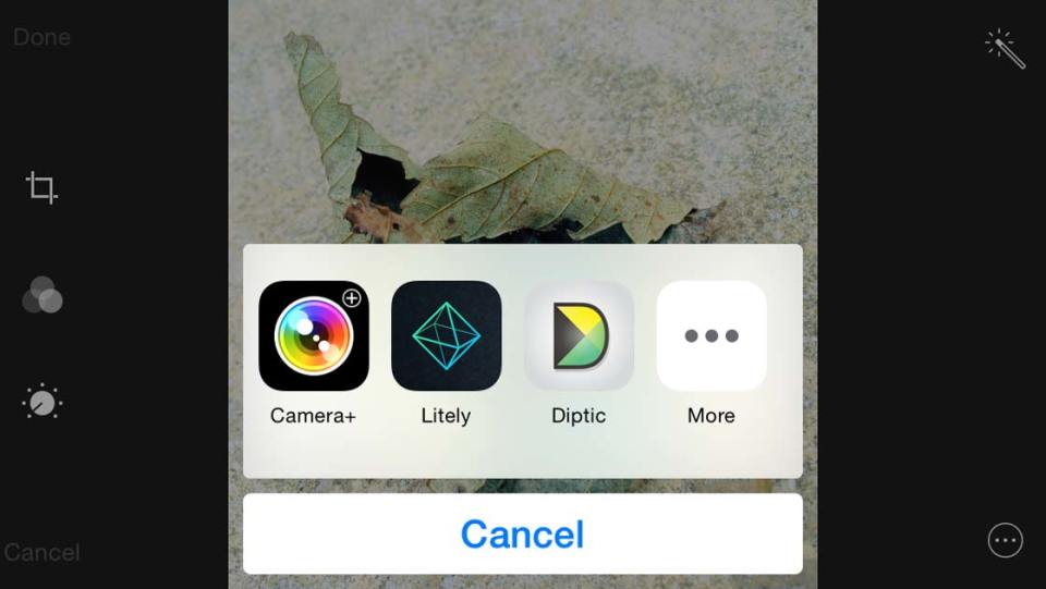 Third-Party Editing Tools In The iOS 8 Native Photos App